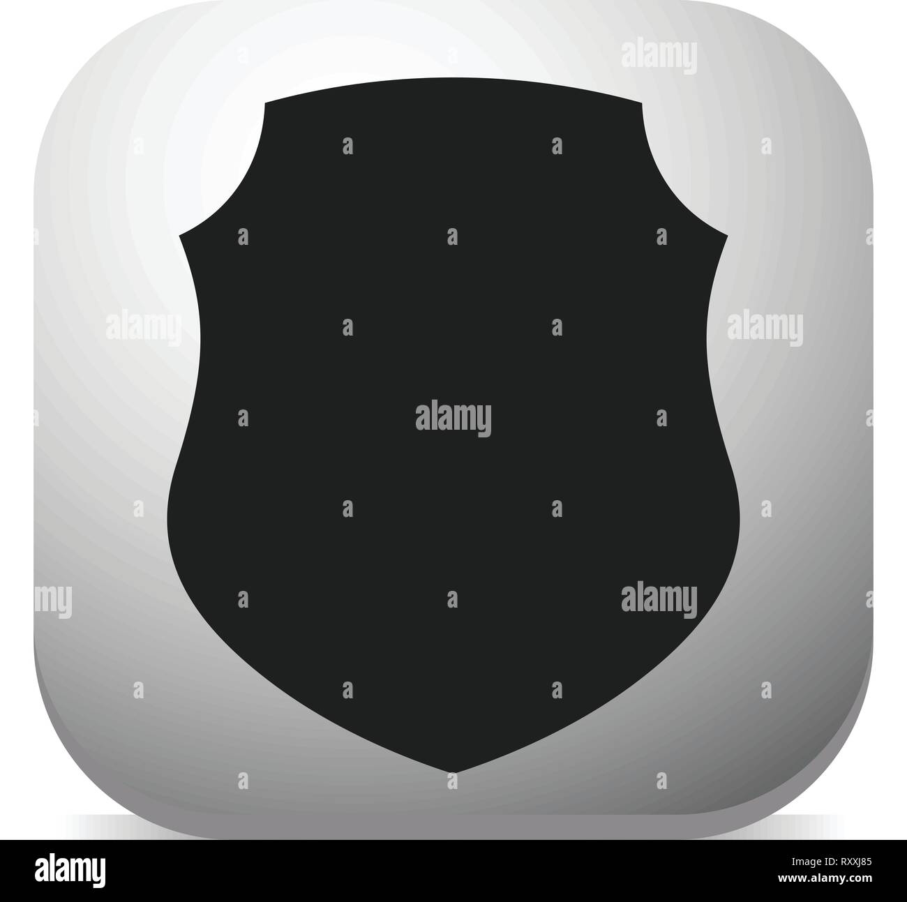 Icon with classic shield shape. Protection, security, certificate ...