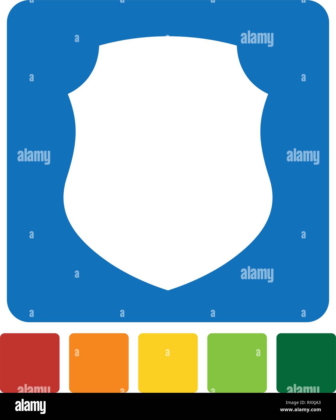 Icon with classic shield shape. Protection, security, certificate ...