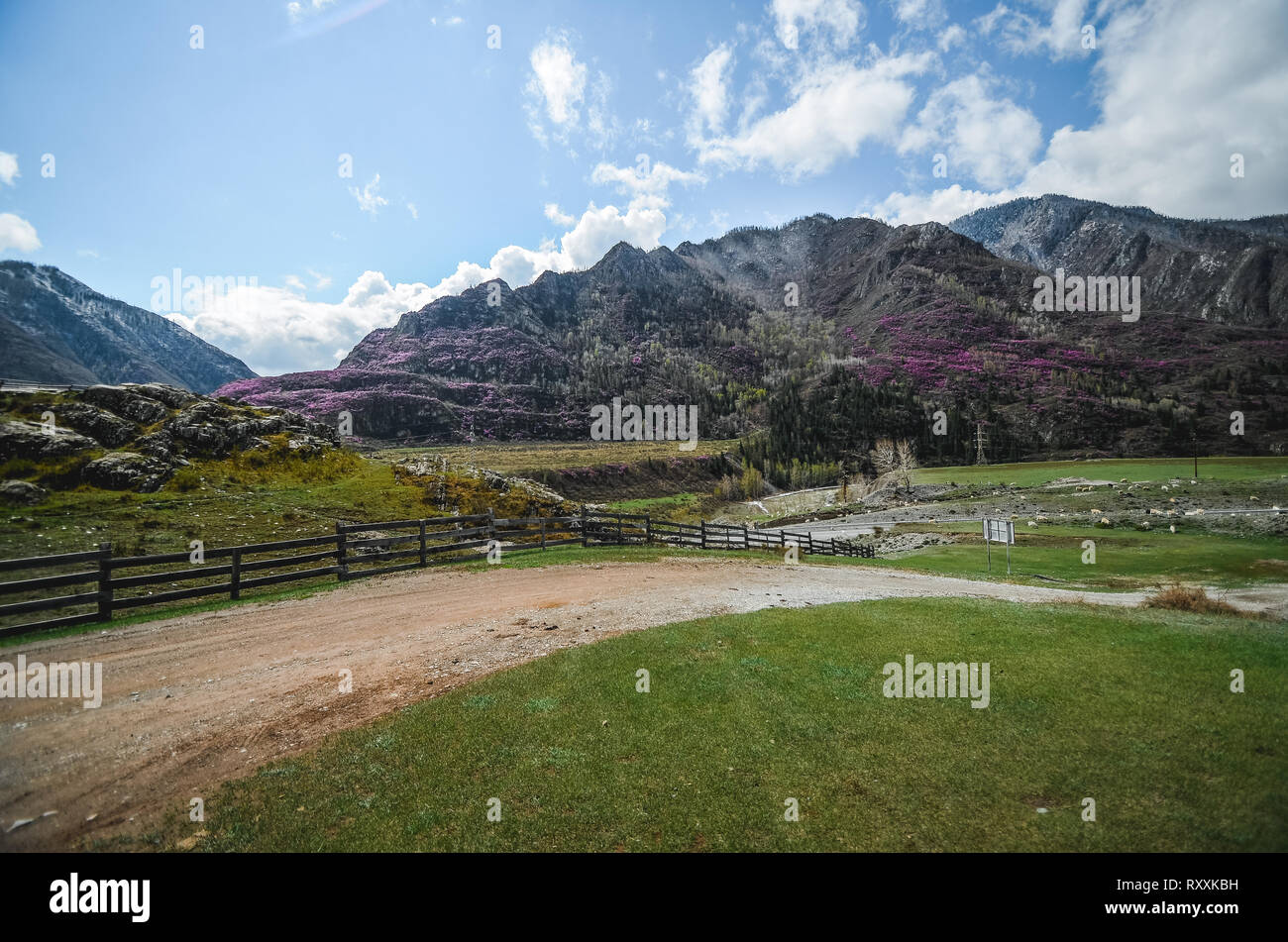 Mountain landscapes of the Chui tract, Altai. Valley Chuya ...