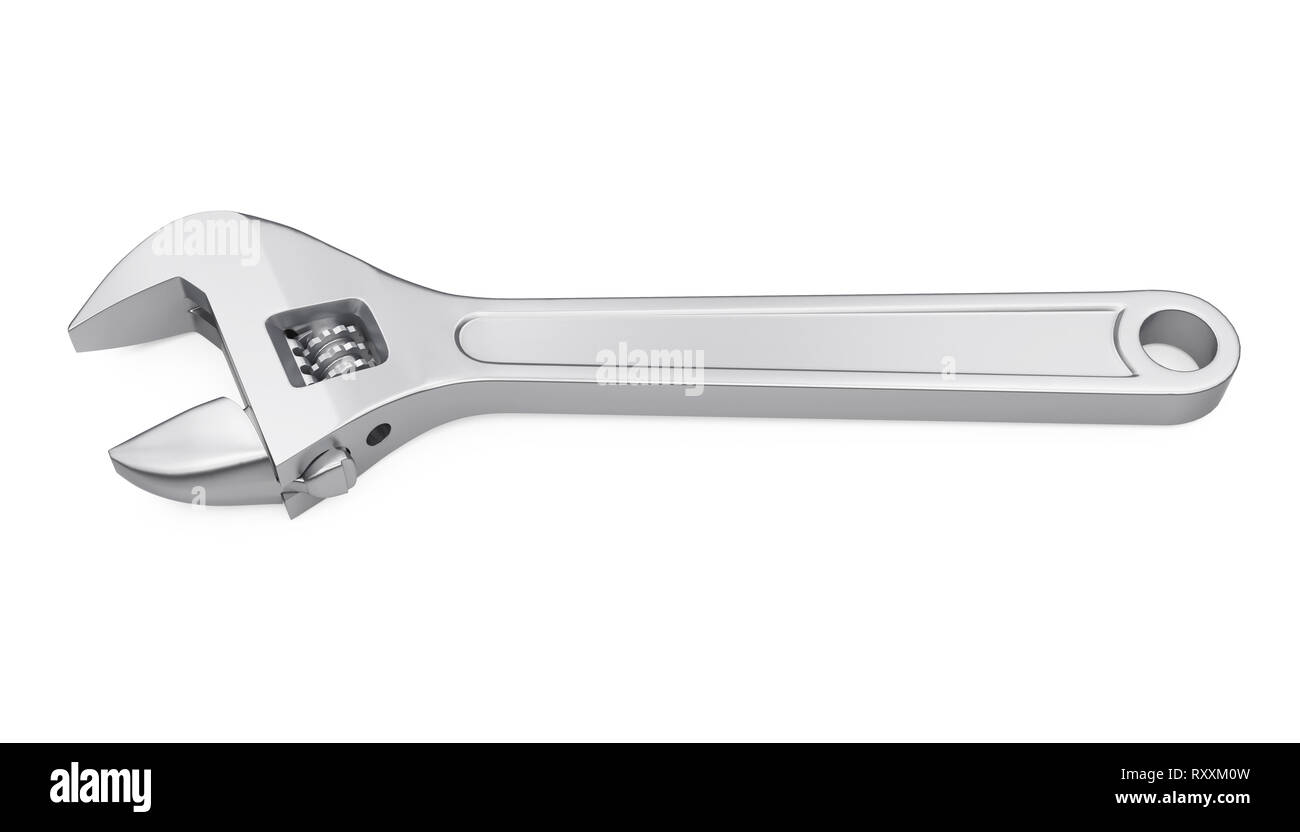 Adjustable Wrench Isolated Stock Photo - Alamy
