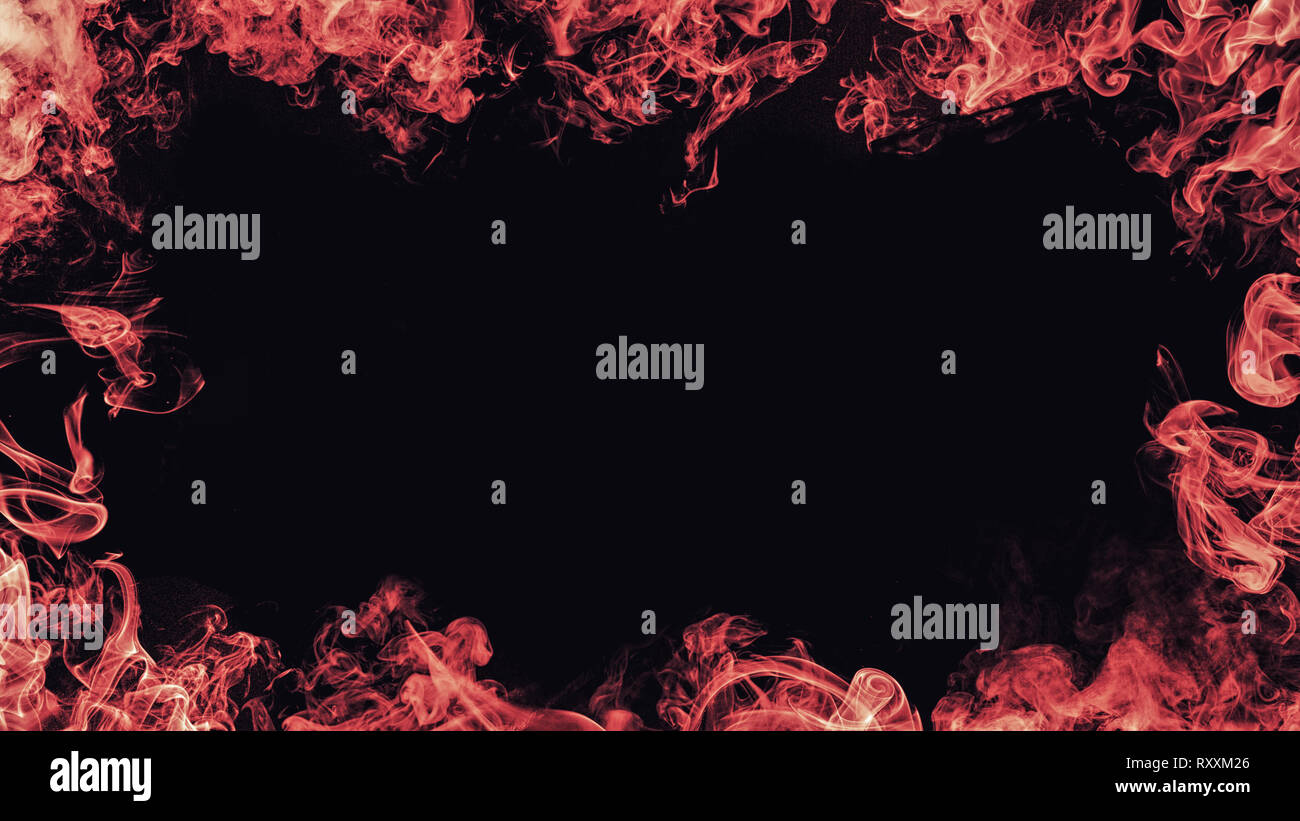 Border smoke texture. Design element. Red frame overlays texture Stock ...
