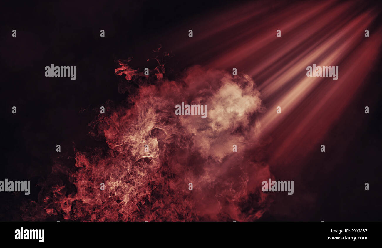 Abstract red spotlight with mistery smoke texture. Design element Stock ...