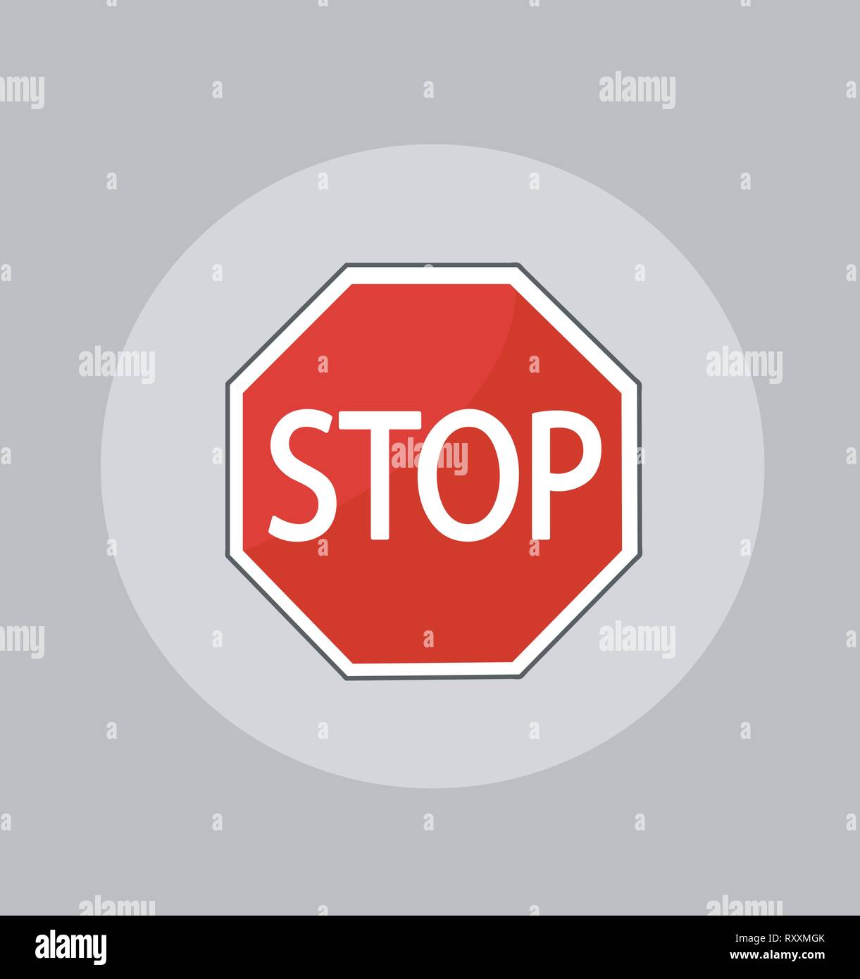 Vector illustration of Stop sign Stock Vector Image & Art - Alamy