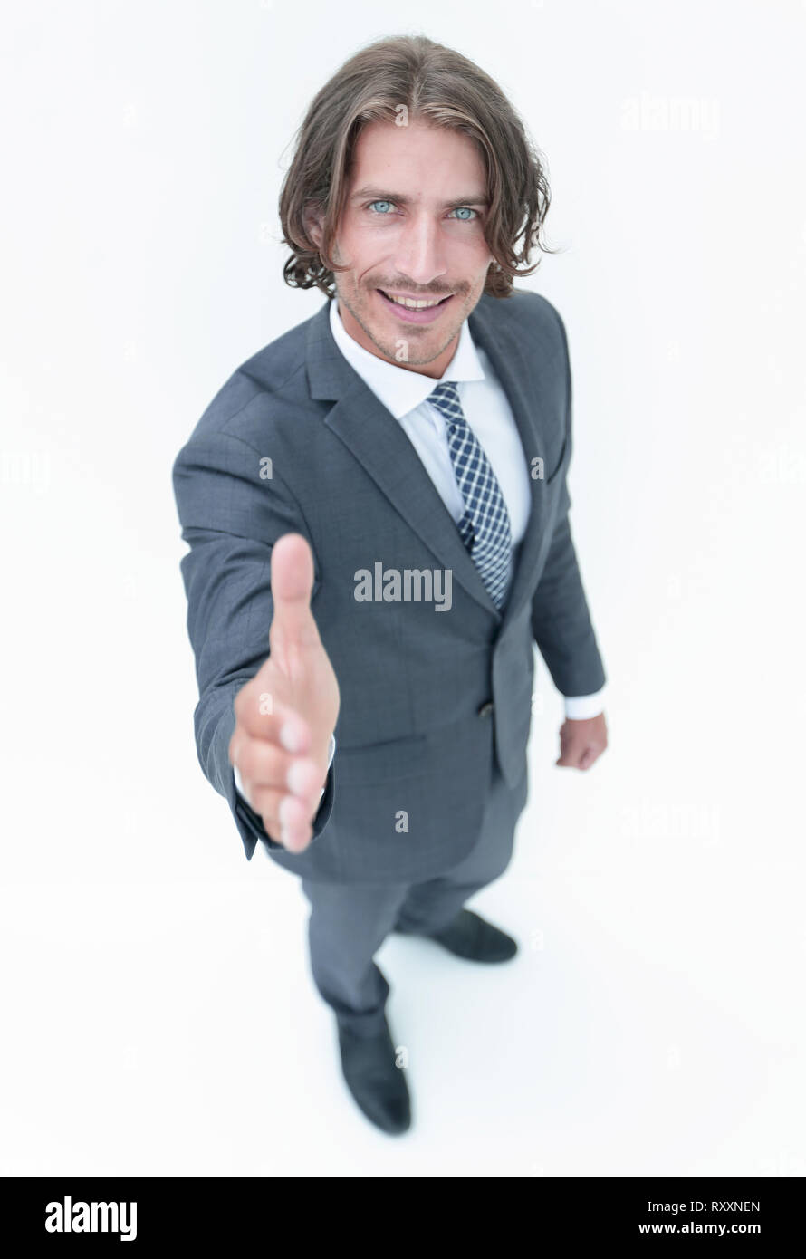 Attractive young man offering handshake hi-res stock photography and images - Alamy