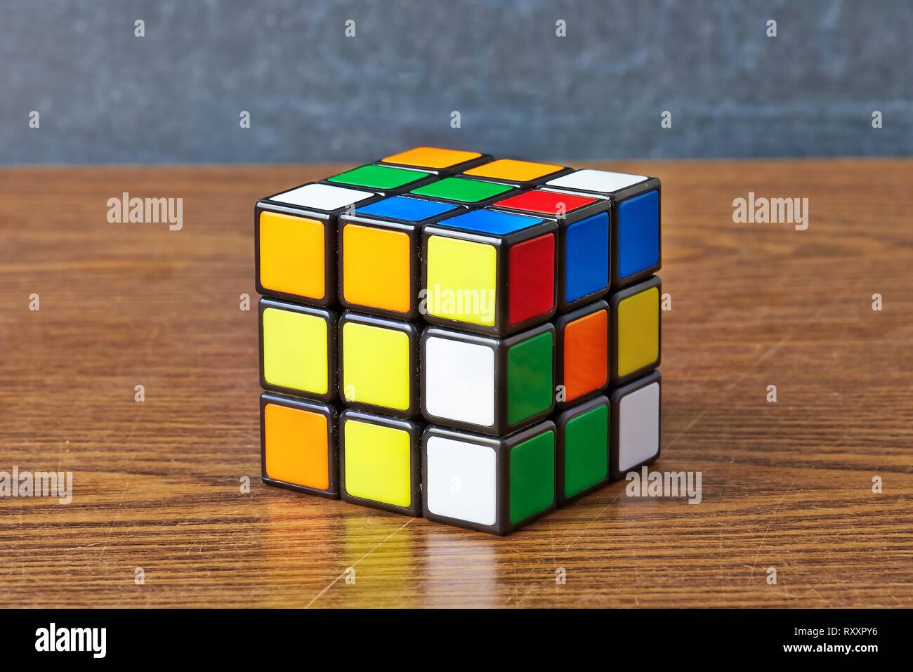 Rubik's cube on white Stock Photo - Alamy