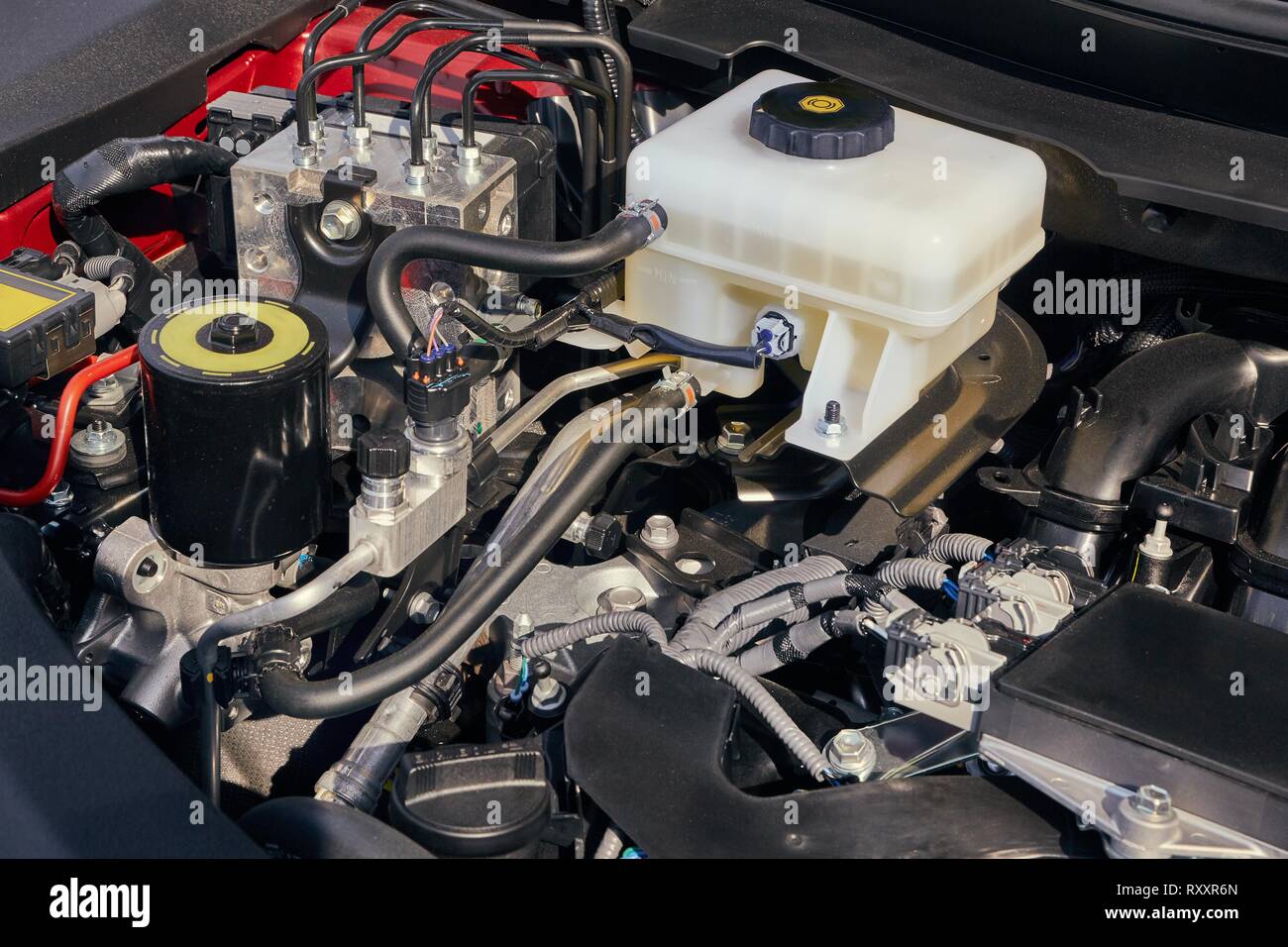 Car Engine Bay Stock Photo - Alamy