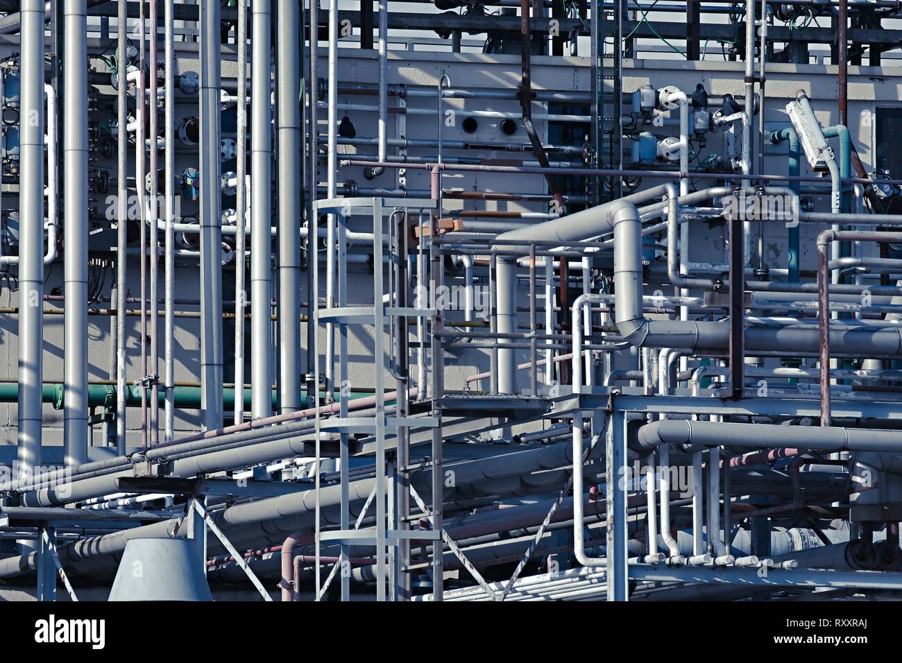 Chemical plant pipes Stock Photo - Alamy