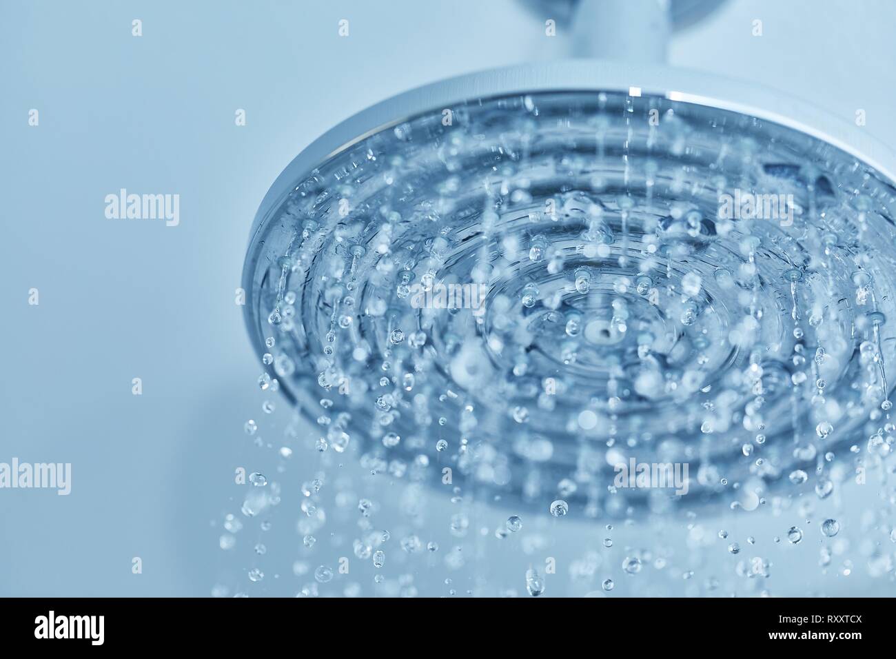 Shower water flowing Stock Photo - Alamy