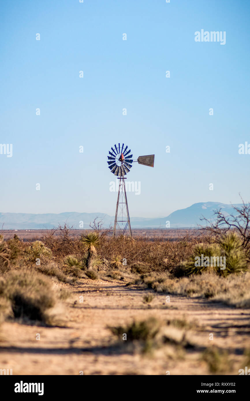 Windmill desert landscape hi-res stock photography and images - Alamy