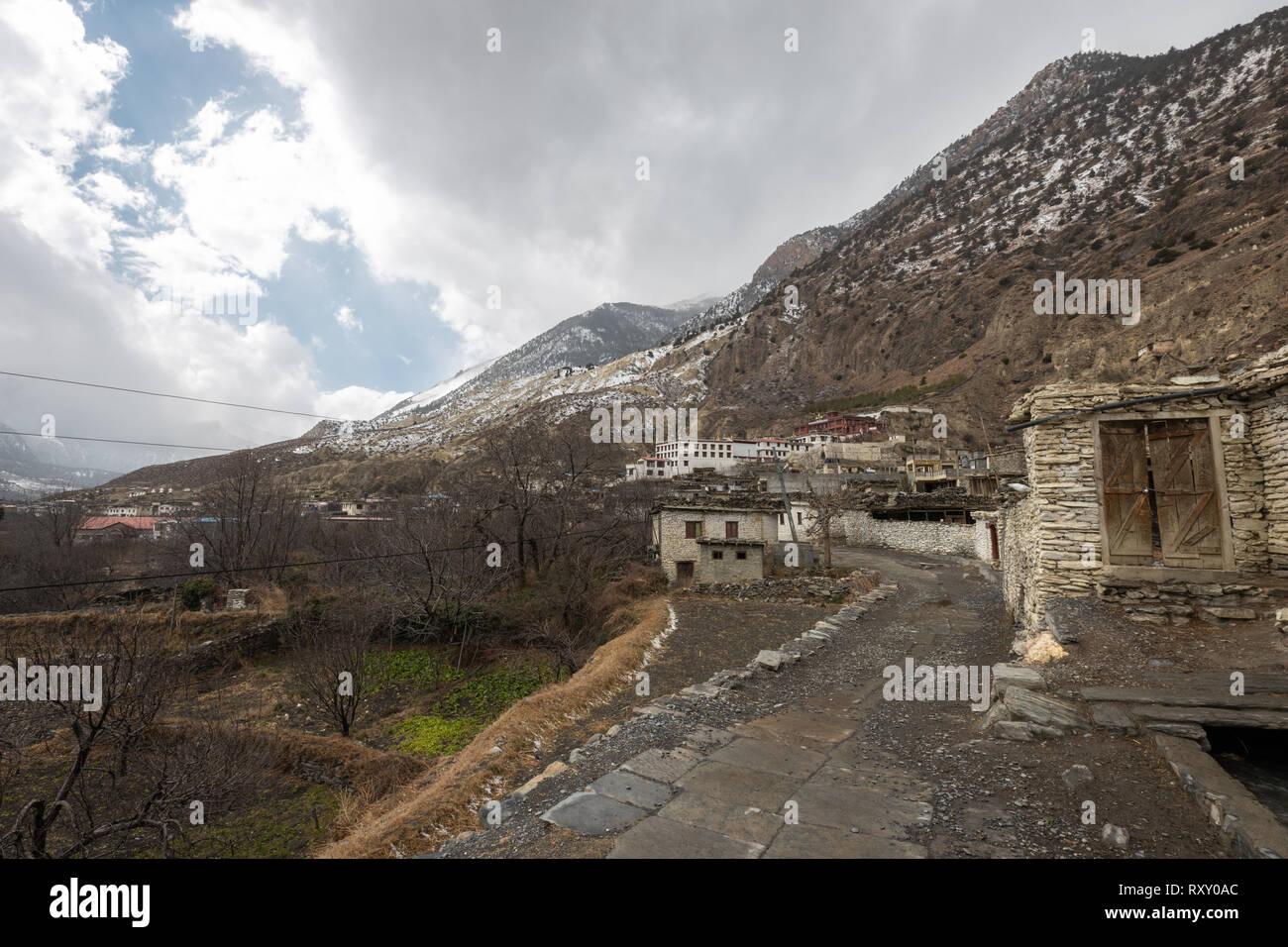 The beautiful village of Marpha in an off season setting Stock Photo ...