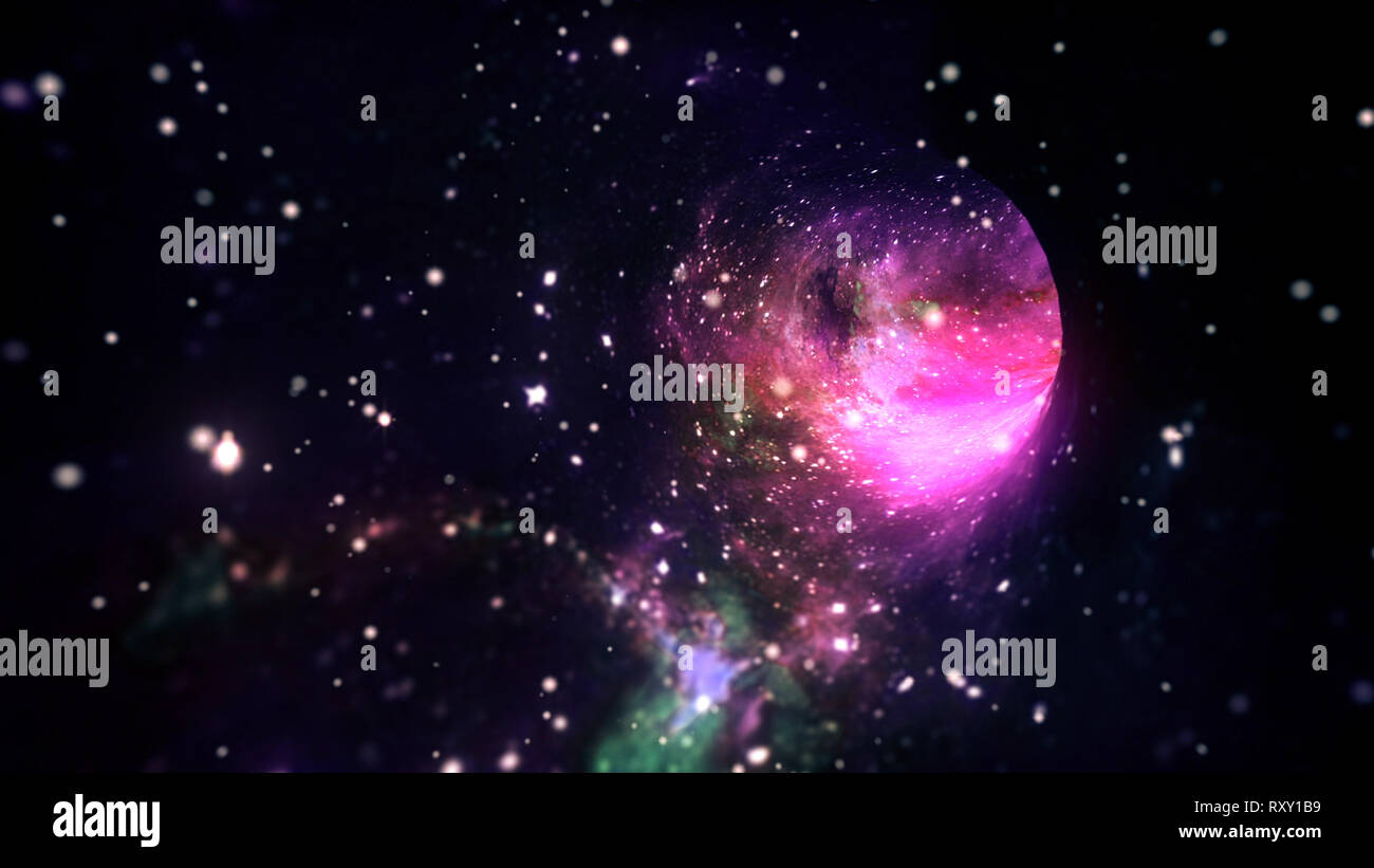 Interstellar lightspeed space travel in hyperspace wormhole portal with ...