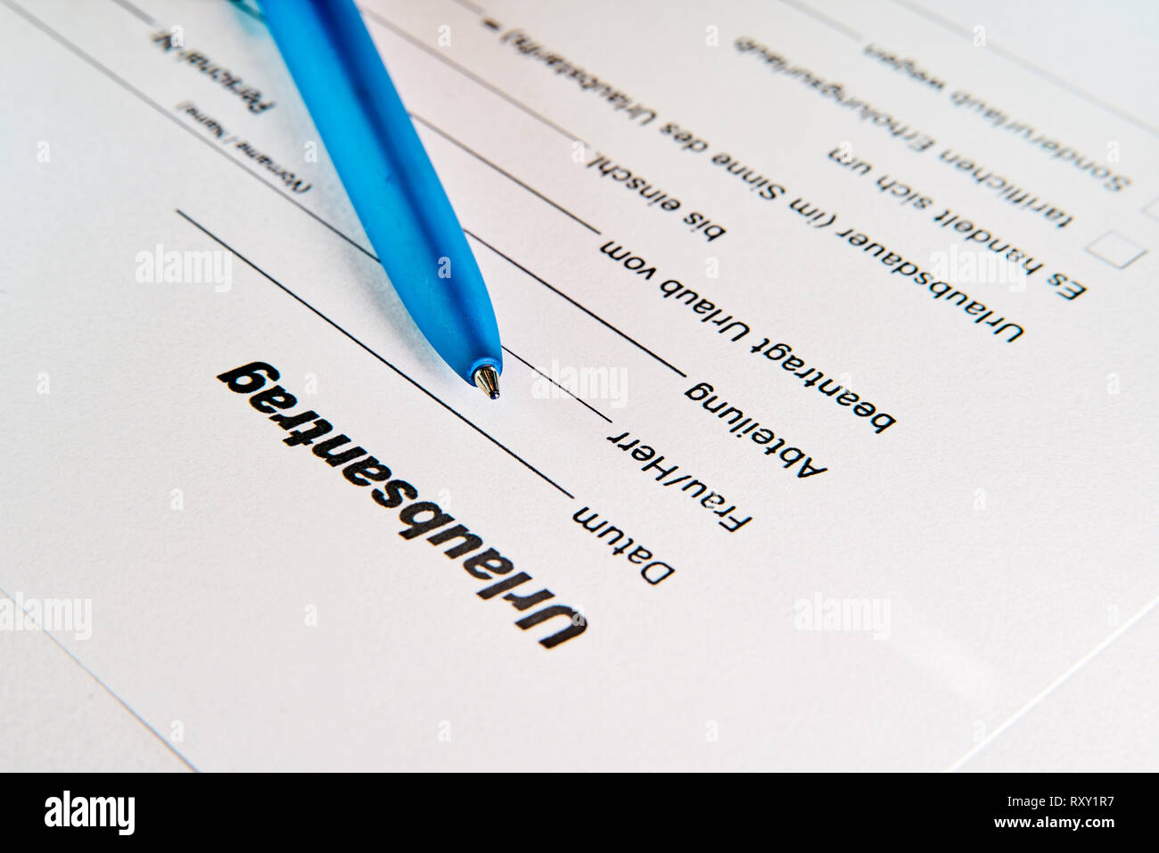 holiday request on a desk Stock Photo - Alamy