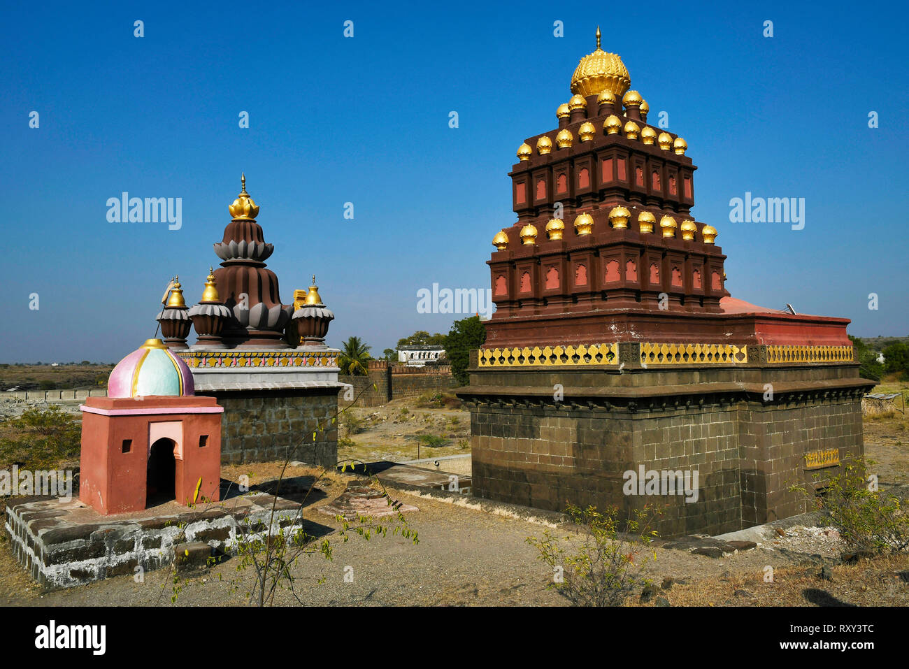 Shiva and Ganesh temple complex on the other side of river opposite ...