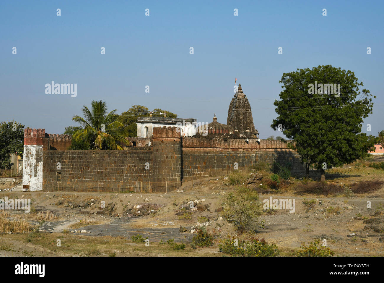 Vitthal temple and its surrounding fortification wall, Palashi, Parner ...
