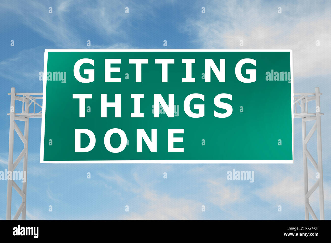 3D illustration of GETTING THINGS DONE script on road sign Stock Photo ... 3D illustration of GETTING THINGS DONE script on road sign Stock Photo ...