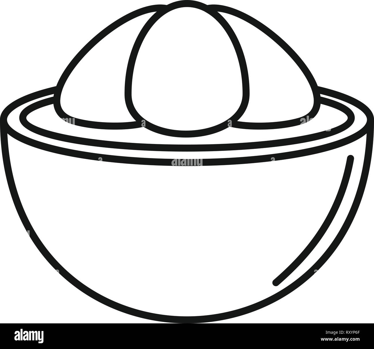 Half mangosteen icon. Outline half mangosteen vector icon for web ...