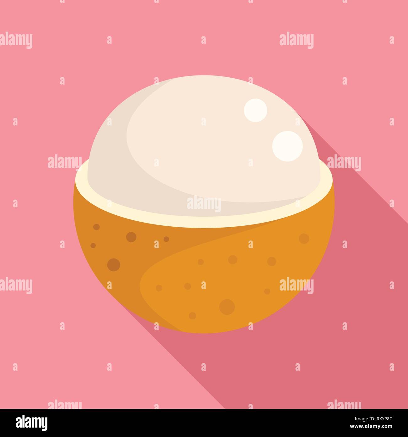 Eco longan icon. Flat illustration of eco longan vector icon for web ...