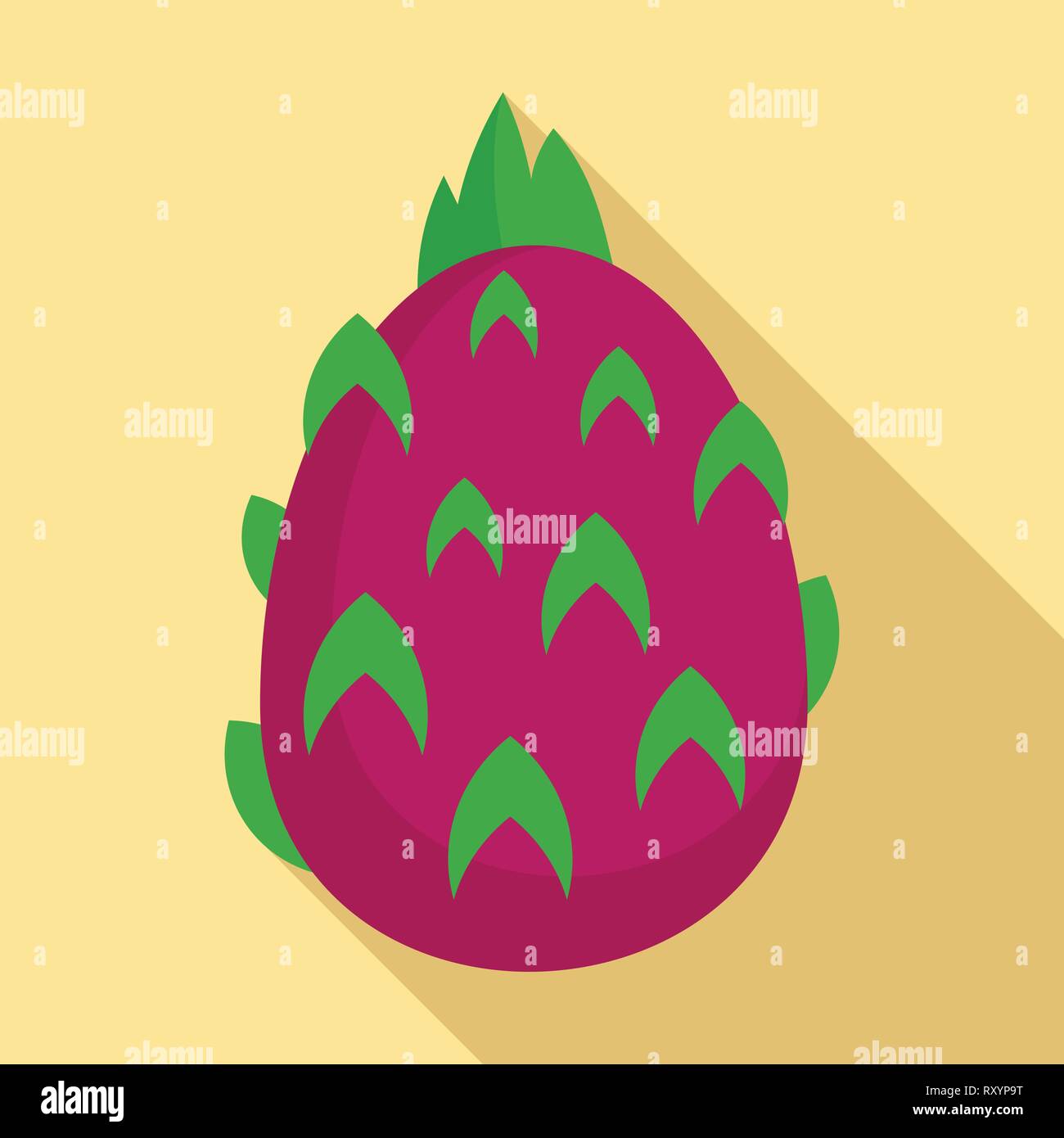 Pitaya fruit icon. Flat illustration of pitaya fruit vector icon for ...