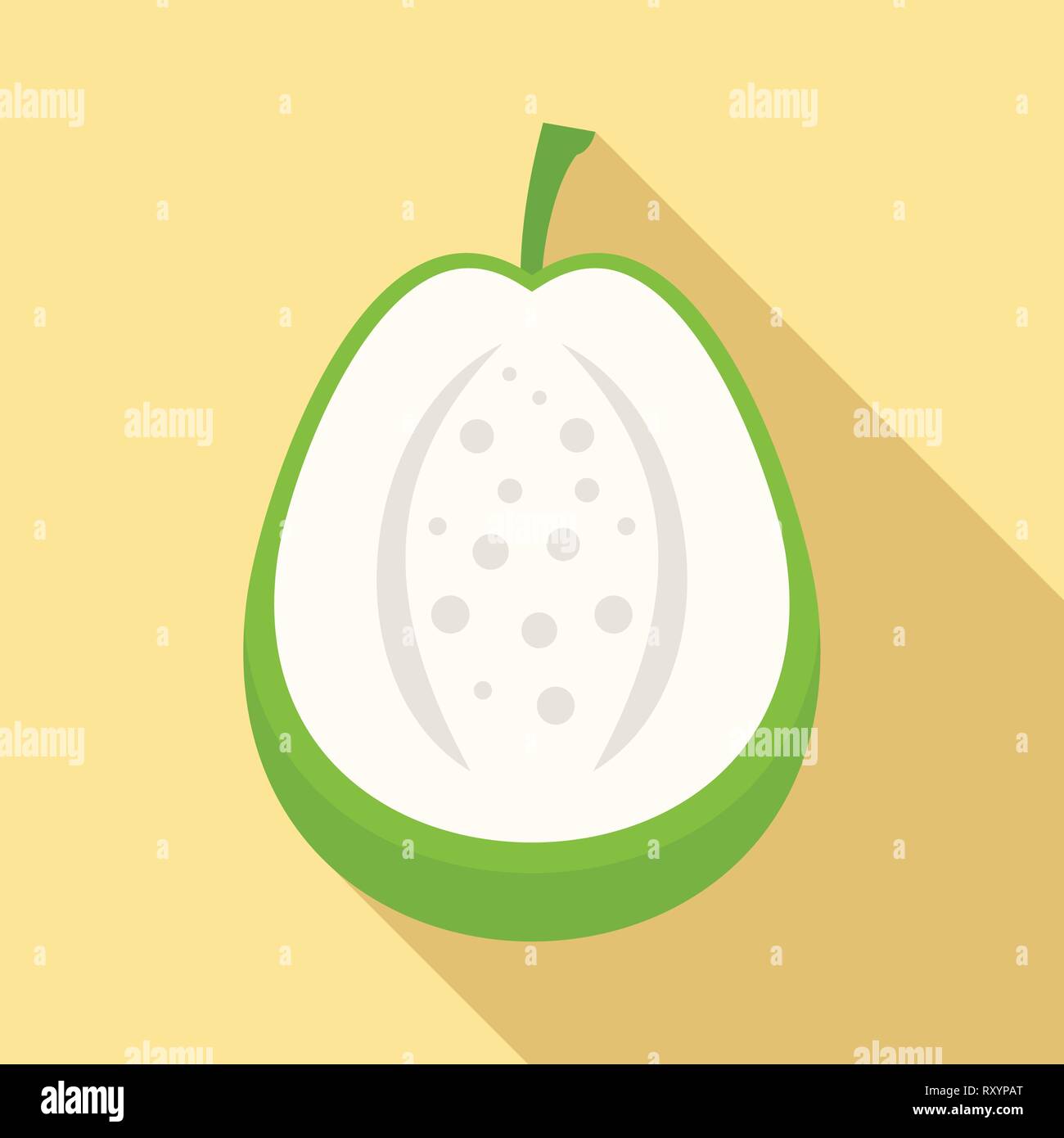 Cutted guava icon. Flat illustration of cutted guava vector icon for ...