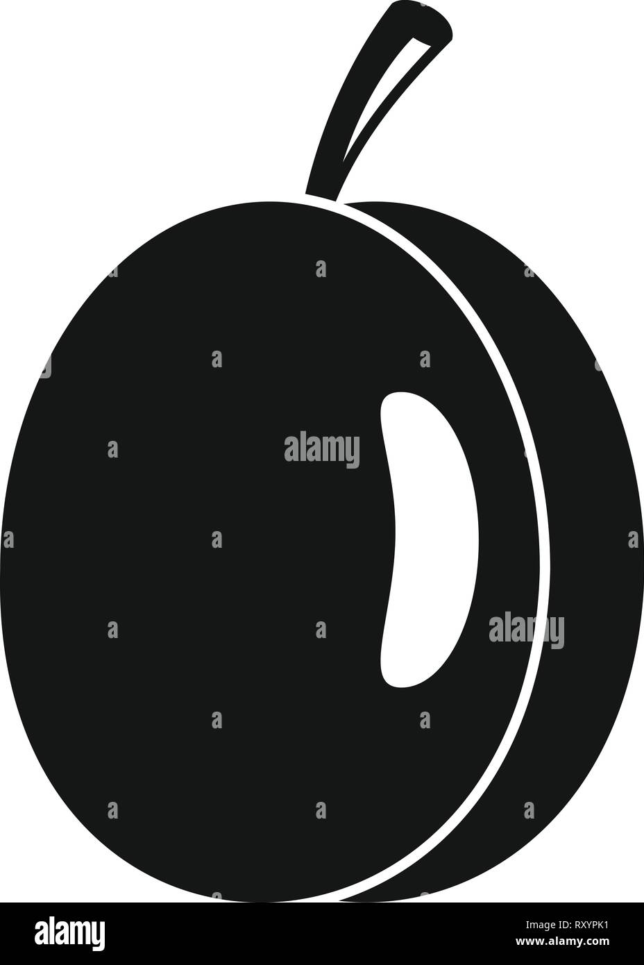 Whole apricot icon. Simple illustration of whole apricot vector icon ...