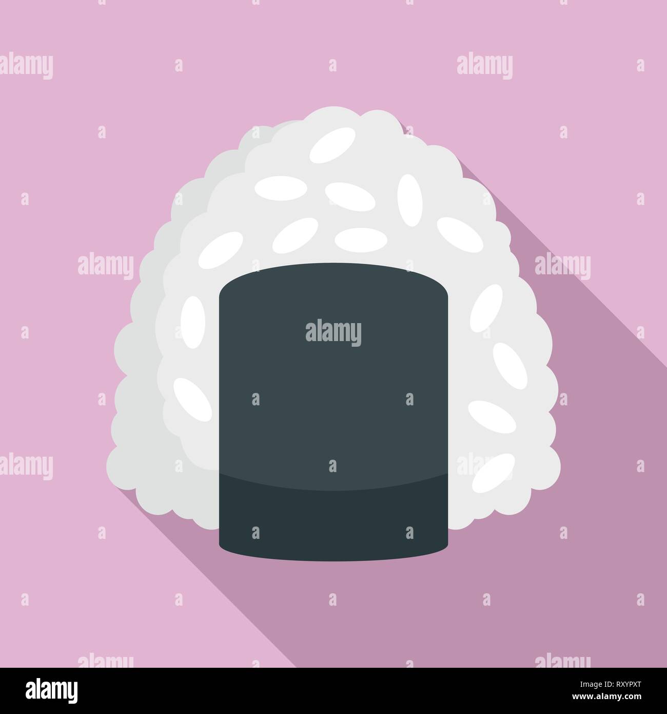 Rice sushi icon. Flat illustration of rice sushi vector icon for web ...