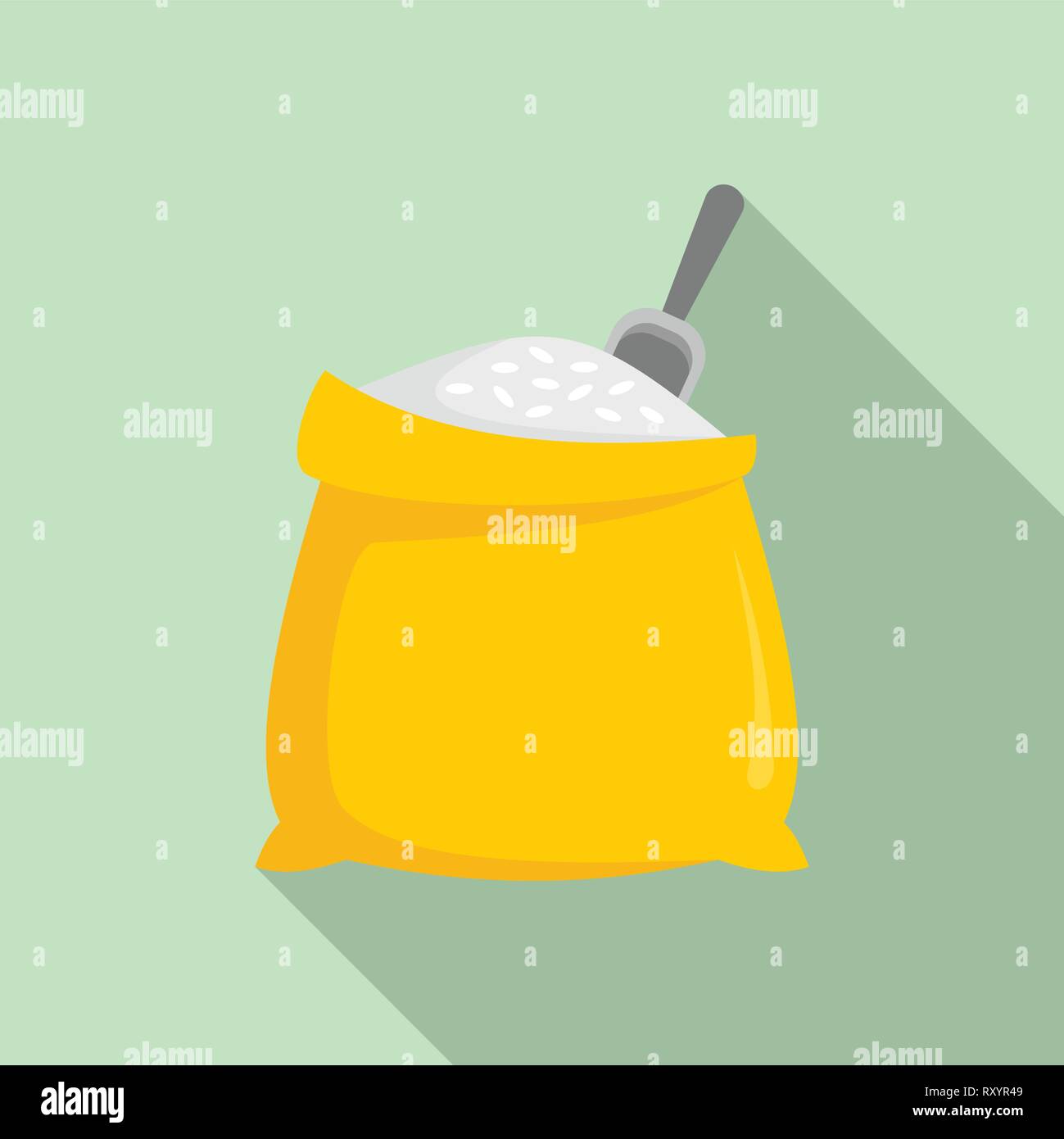 Fresh rice sack icon. Flat illustration of fresh rice sack vector icon ...