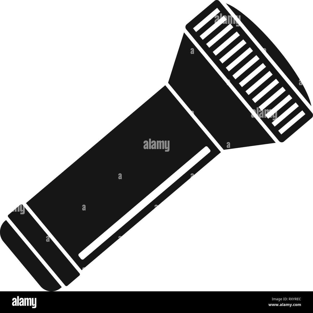 Flashlight icon. Simple illustration of flashlight vector icon for web ...