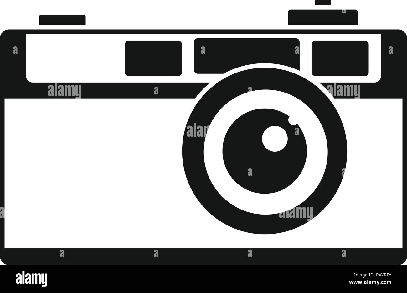 Retro camera icon. Simple illustration of retro camera vector icon for web design isolated on ...
