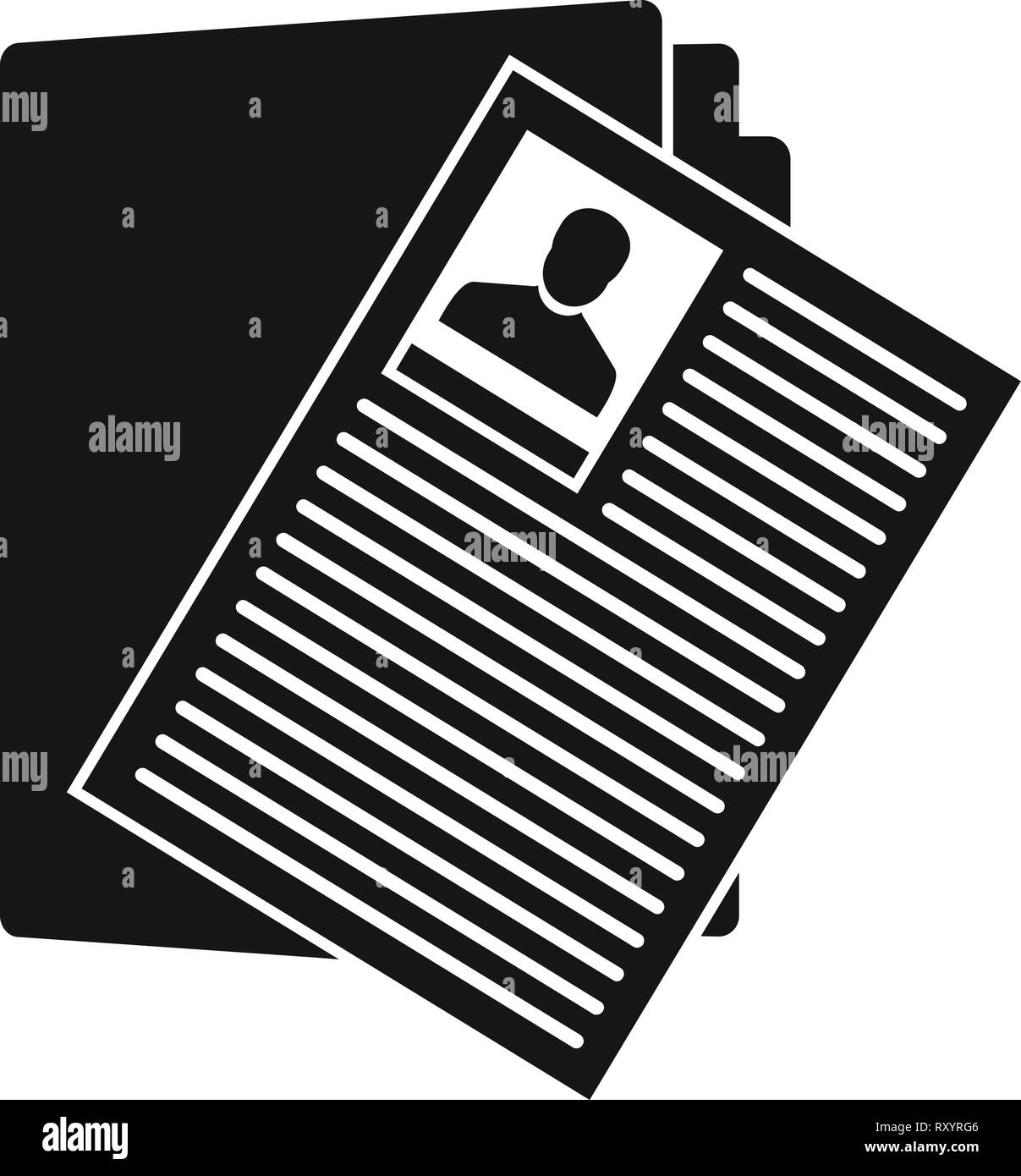 Criminal man folder icon. Simple illustration of criminal man folder ...