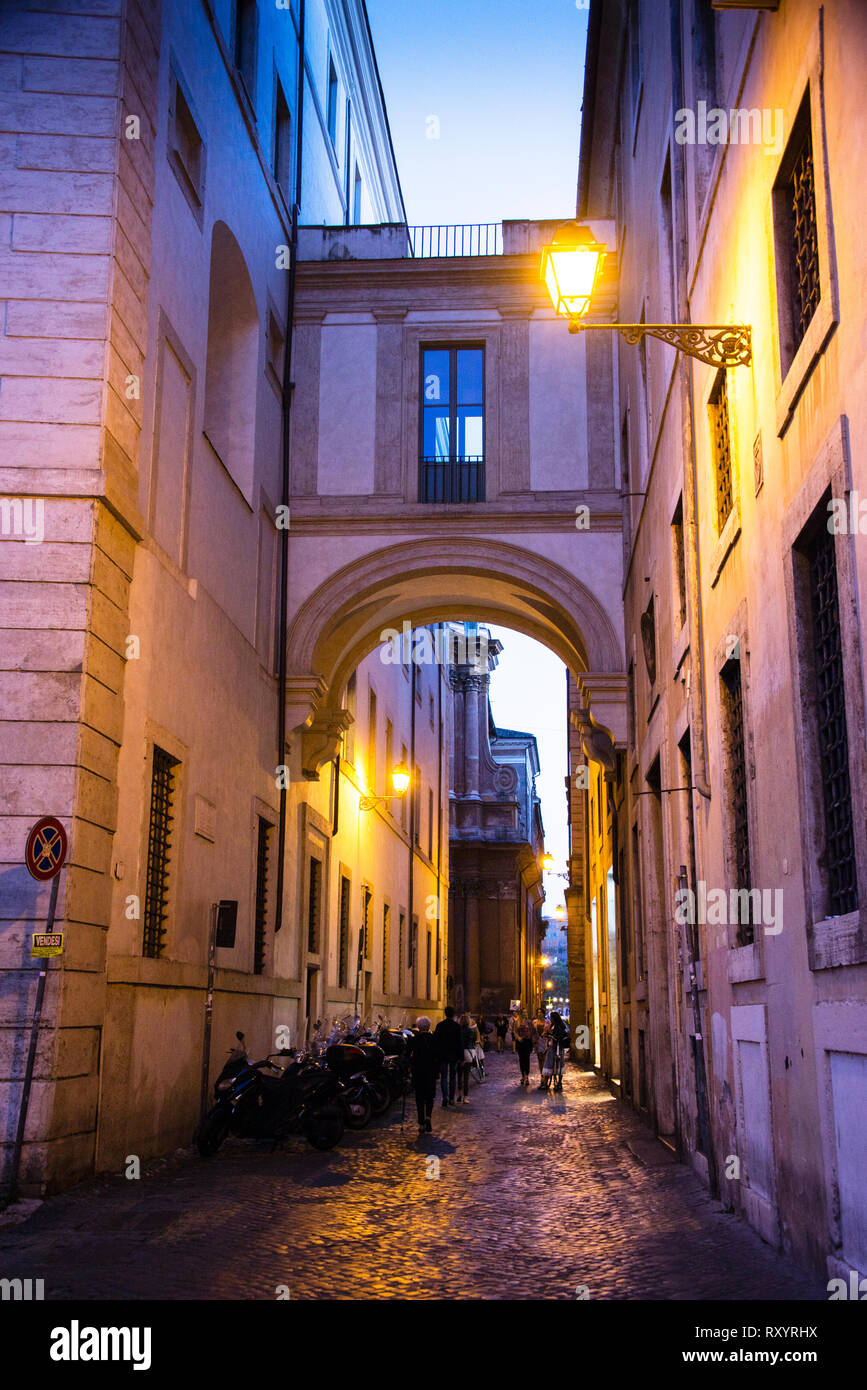 Symmetrical Renaissance arch in Rome, Italy Stock Photo - Alamy