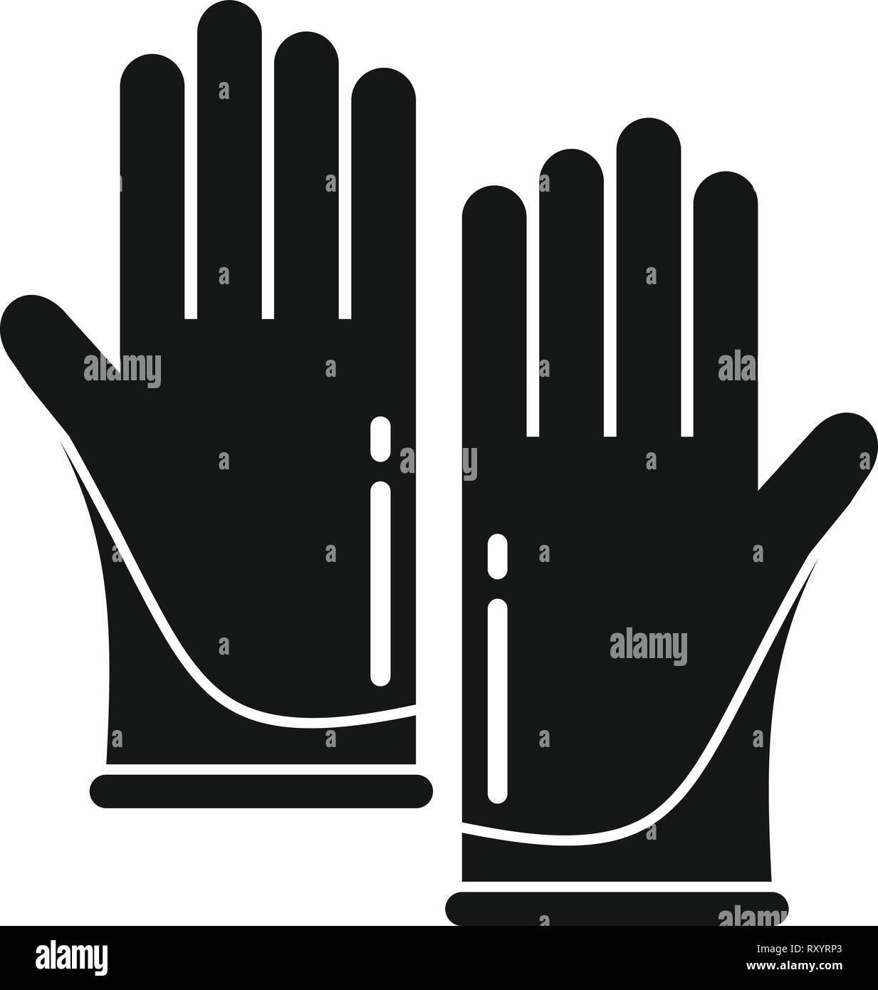 Forensic lab gloves icon. Simple illustration of forensic lab gloves ...