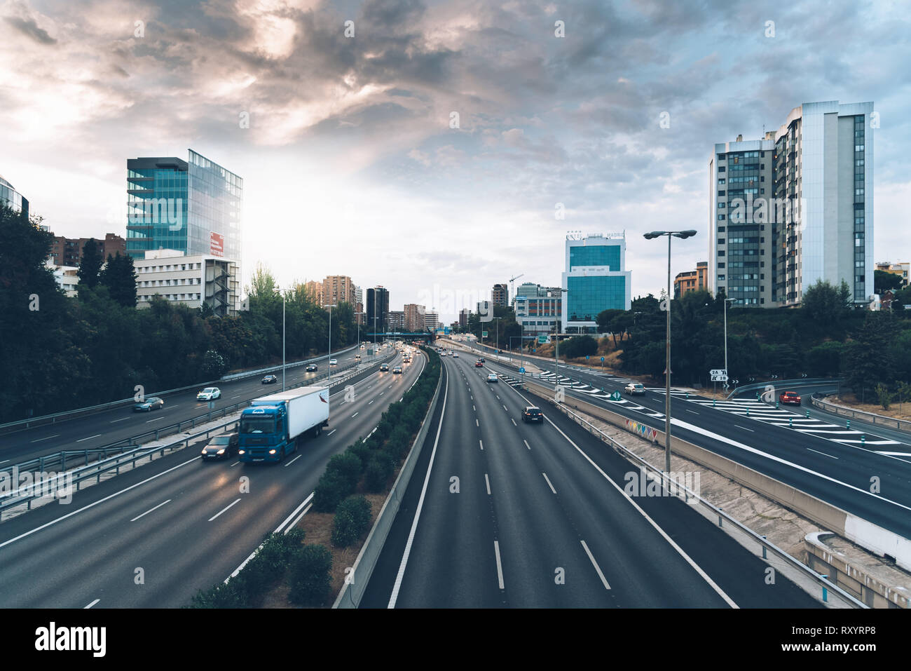 Highway sunset spain hi-res stock photography and images - Alamy