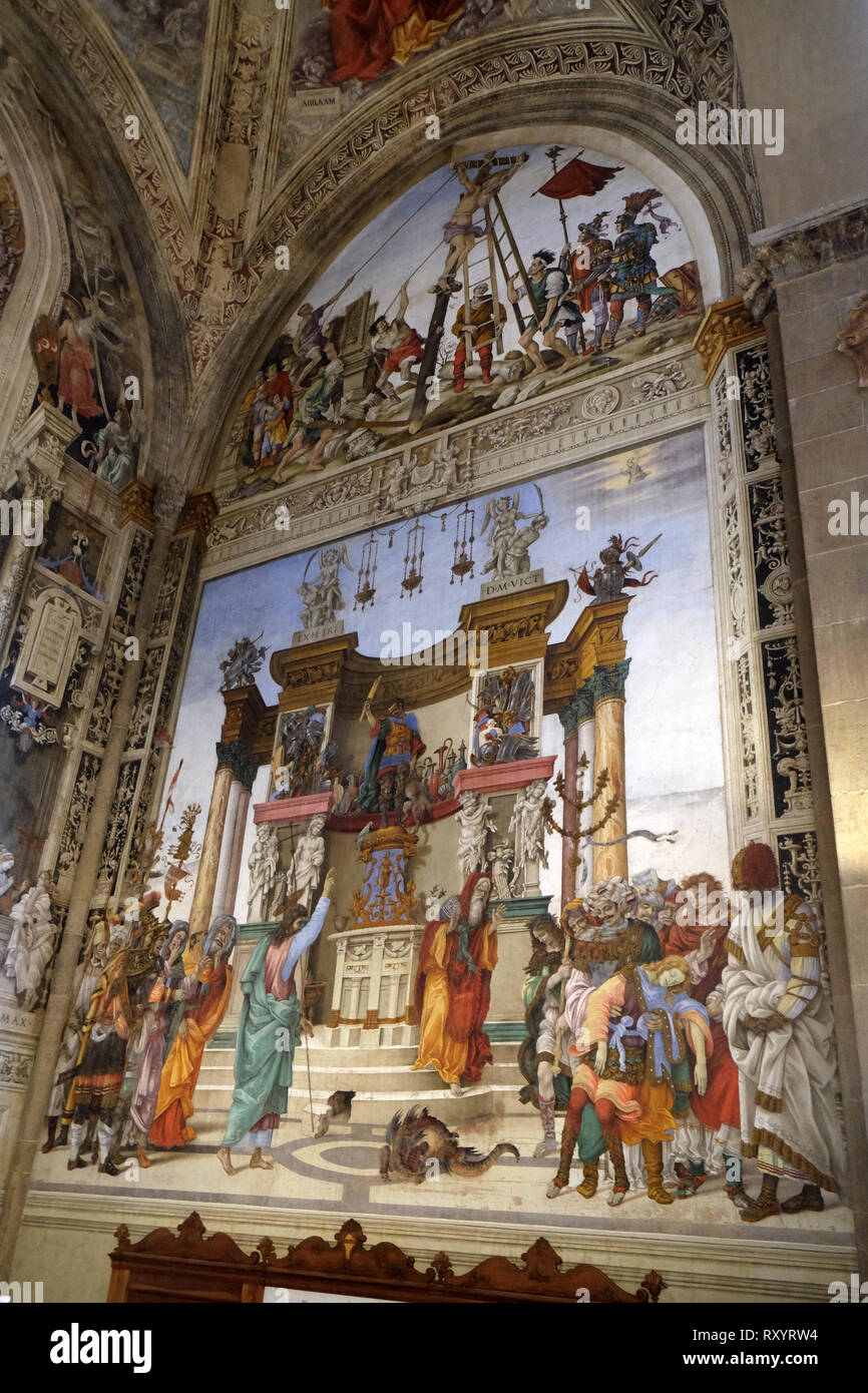 St Philip Driving the Dragon from the Temple of Hieropolis, fresco in ...