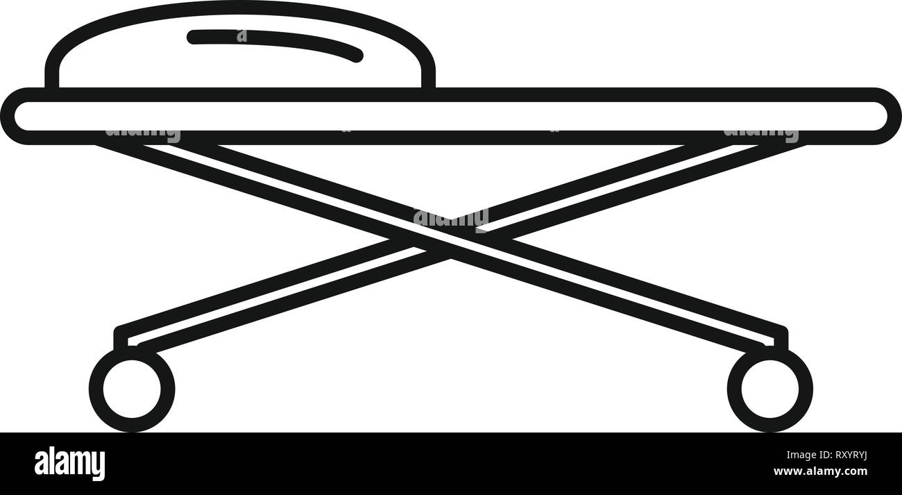 Forensic laboratory cart desk icon. Outline forensic laboratory cart ...