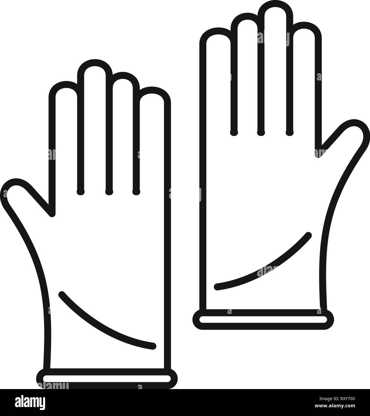 Forensic lab gloves icon. Outline forensic lab gloves vector icon for ...