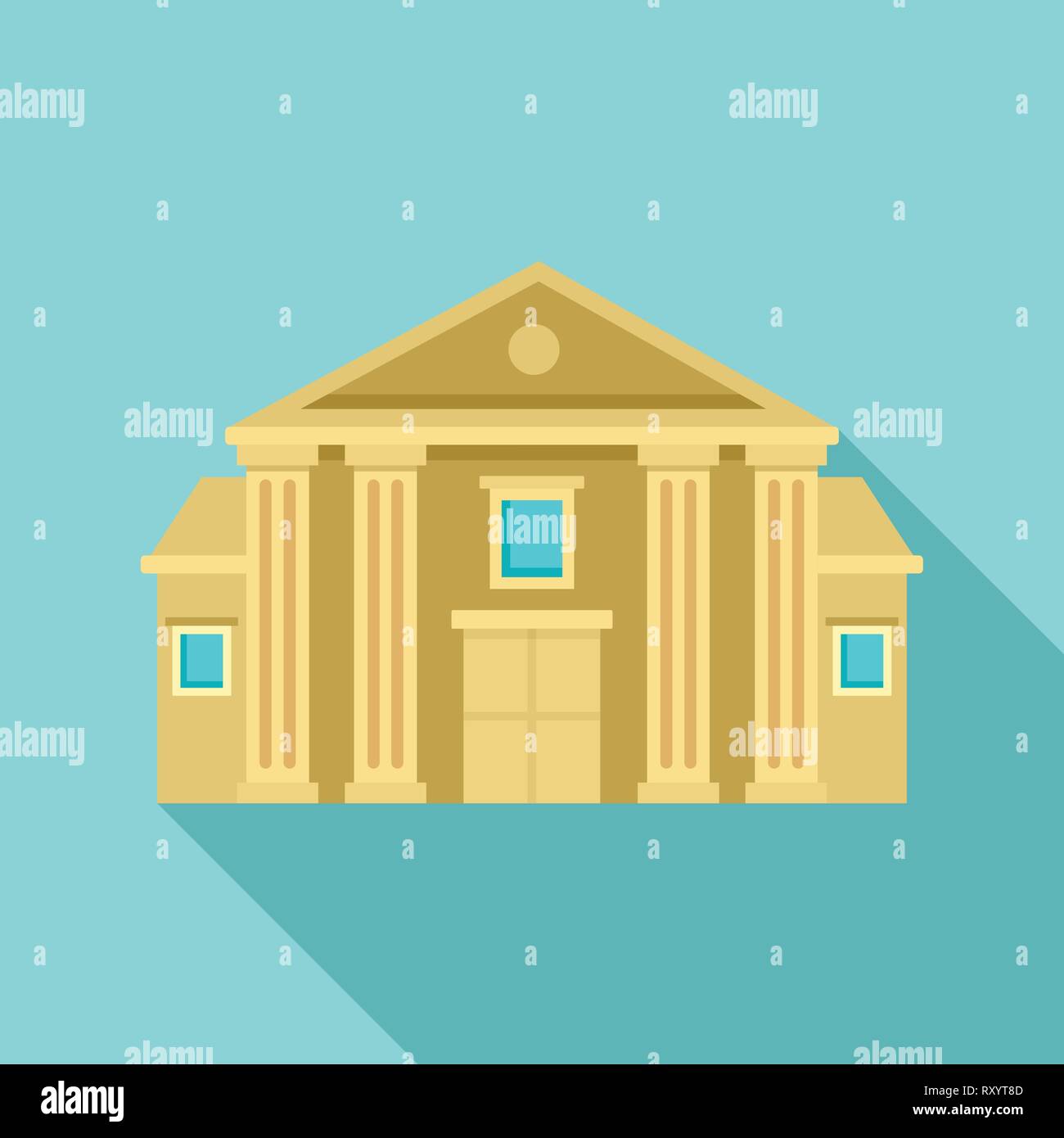Column courthouse icon. Flat illustration of column courthouse vector ...
