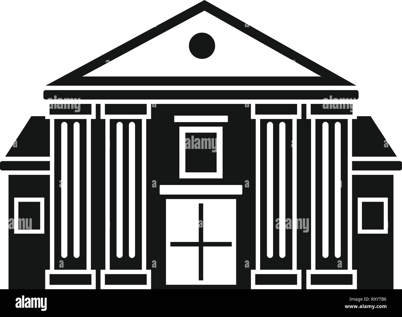 Column courthouse icon. Simple illustration of column courthouse vector ...