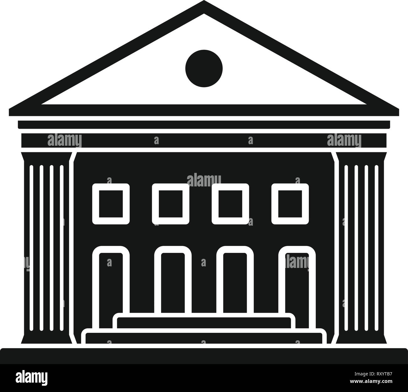 Old courthouse icon. Simple illustration of old courthouse vector icon ...