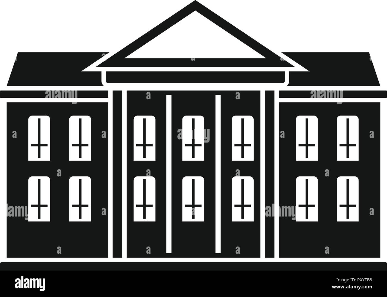 Classic courthouse icon. Simple illustration of classic courthouse ...