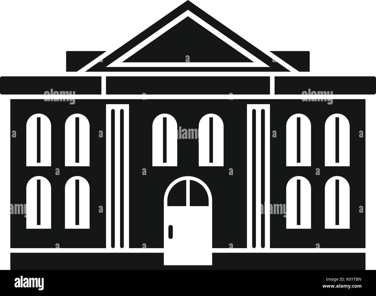 Administrative courthouse icon. Simple illustration of administrative ...