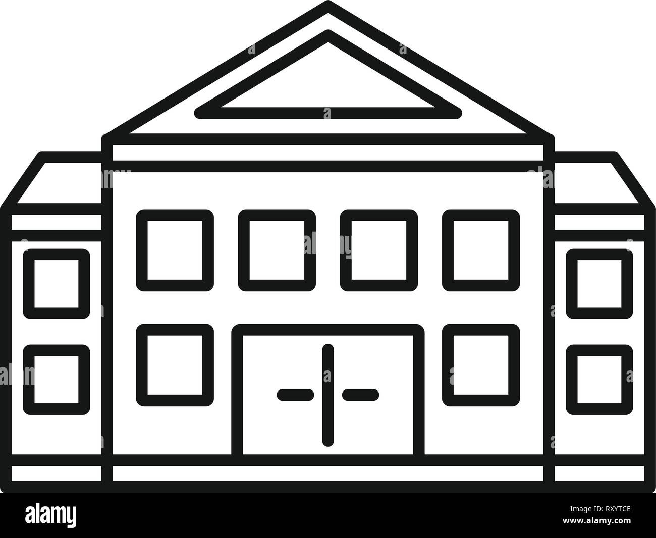 Courthouse building icon. Outline courthouse building vector icon for ... Courthouse building icon. Outline courthouse building vector icon for ...