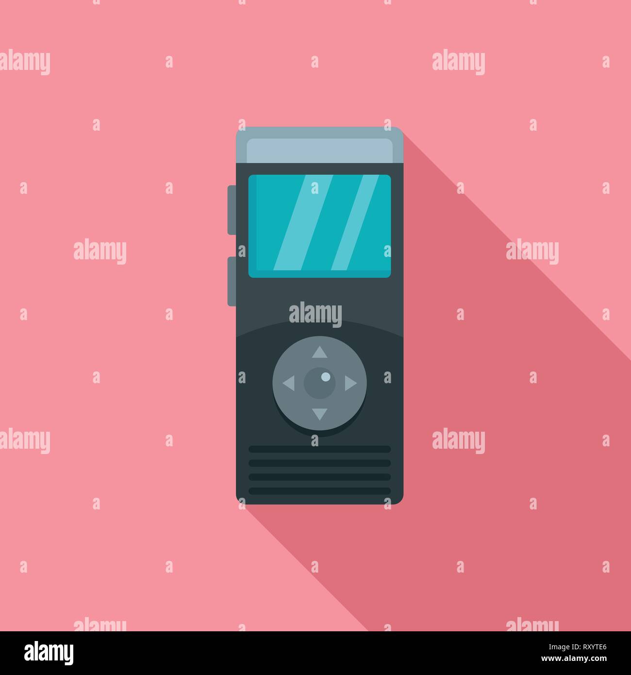 Dictaphone icon. Flat illustration of dictaphone vector icon for web ...