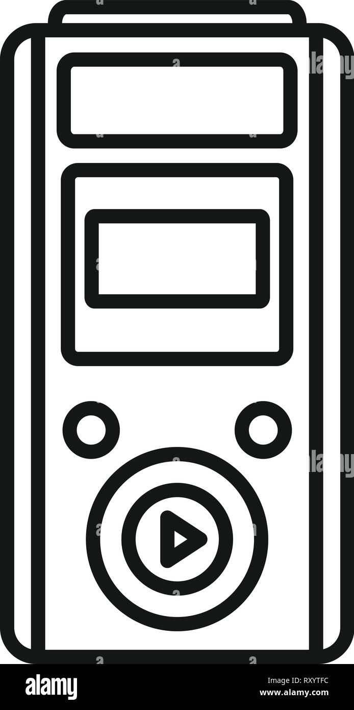 Modern dictaphone icon. Outline modern dictaphone vector icon for web ...