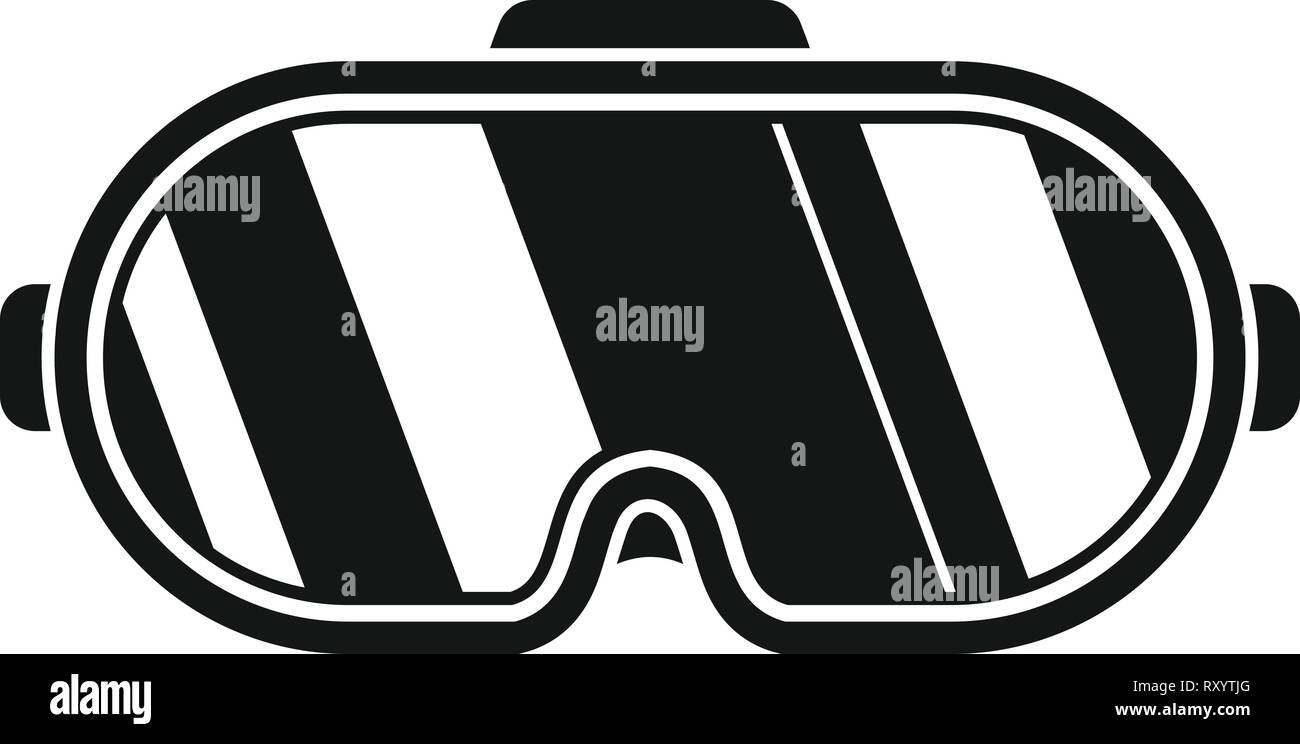 Virtual reality goggles icon. Simple illustration of virtual reality ...