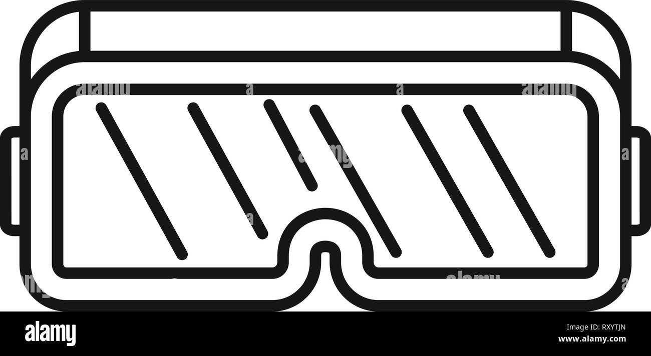 Vr game goggles icon. Outline vr game goggles vector icon for web ...