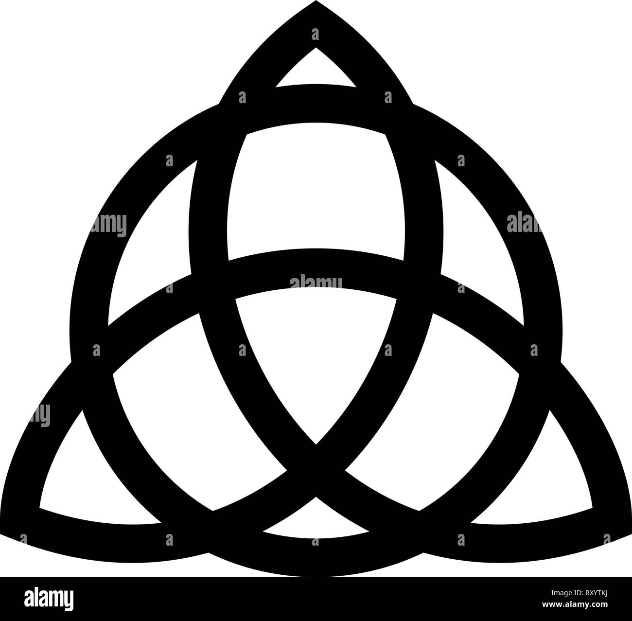 Trikvetr knot with circle Power of three viking symbol tribal for ...