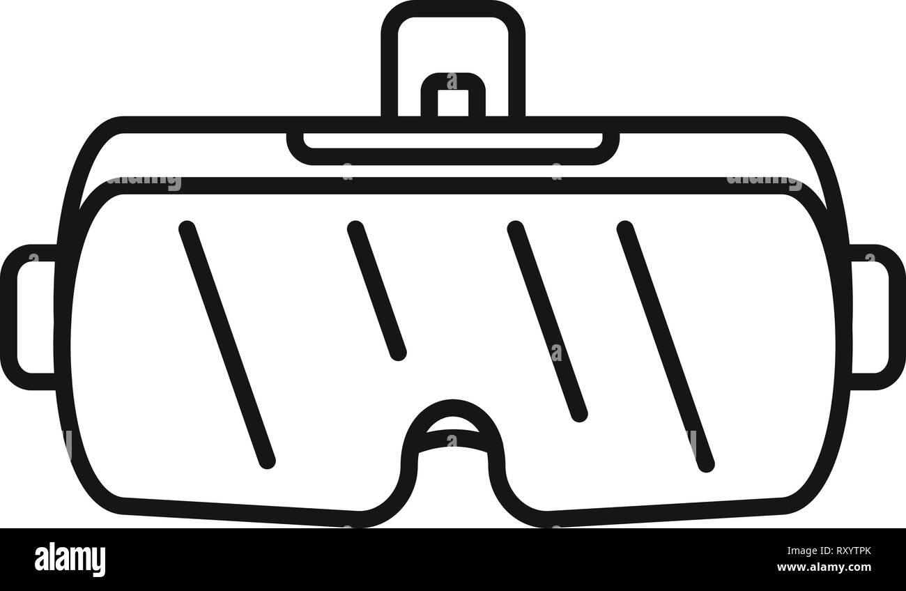 Glass game goggles icon. Outline glass game goggles vector icon for web ...