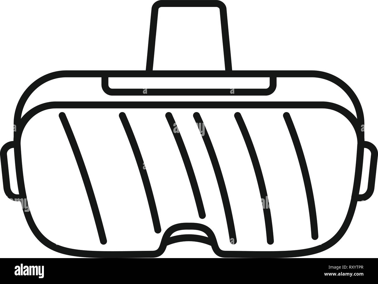 Vr headset icon. Outline vr headset vector icon for web design isolated ...