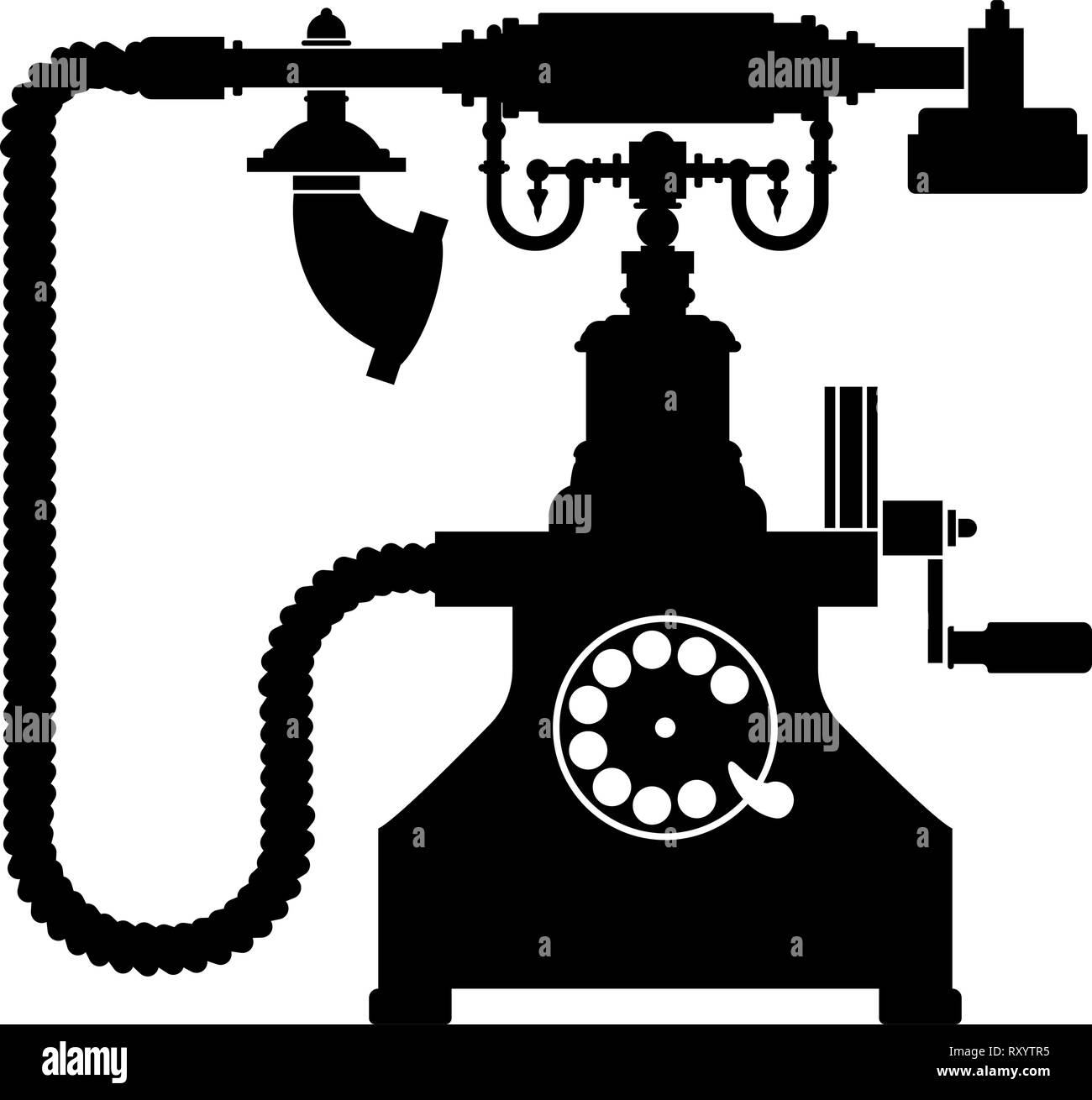 Vintage telephone retro rotary plate Antique phone Old phone Retro ...