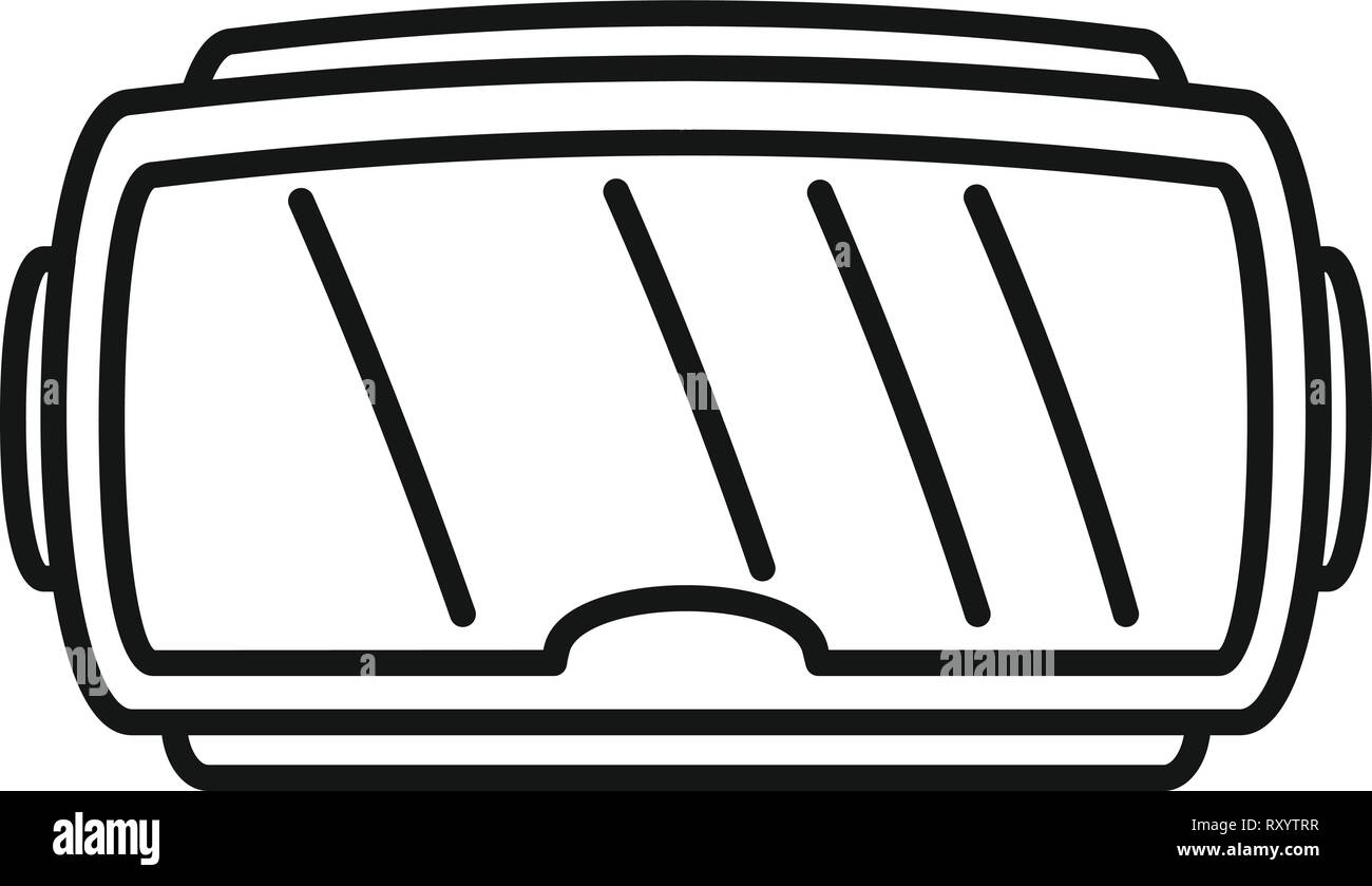 Lens game goggles icon. Outline lens game goggles vector icon for web ...